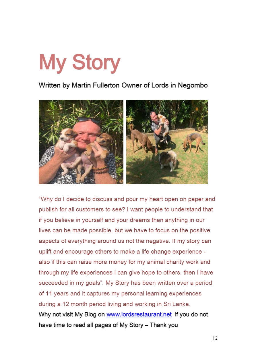 My Story – Lords Restaurant