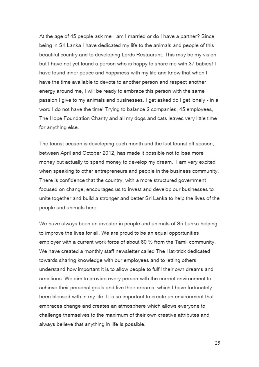 My Story – Lords Restaurant