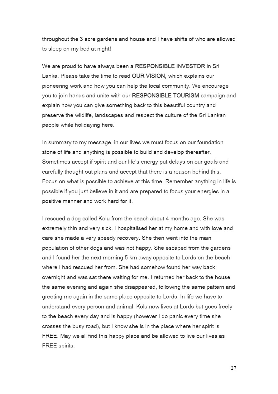 My Story – Lords Restaurant