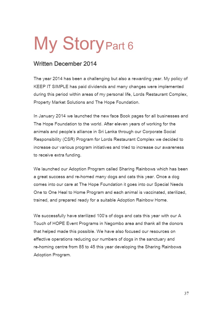 My Story – Lords Restaurant