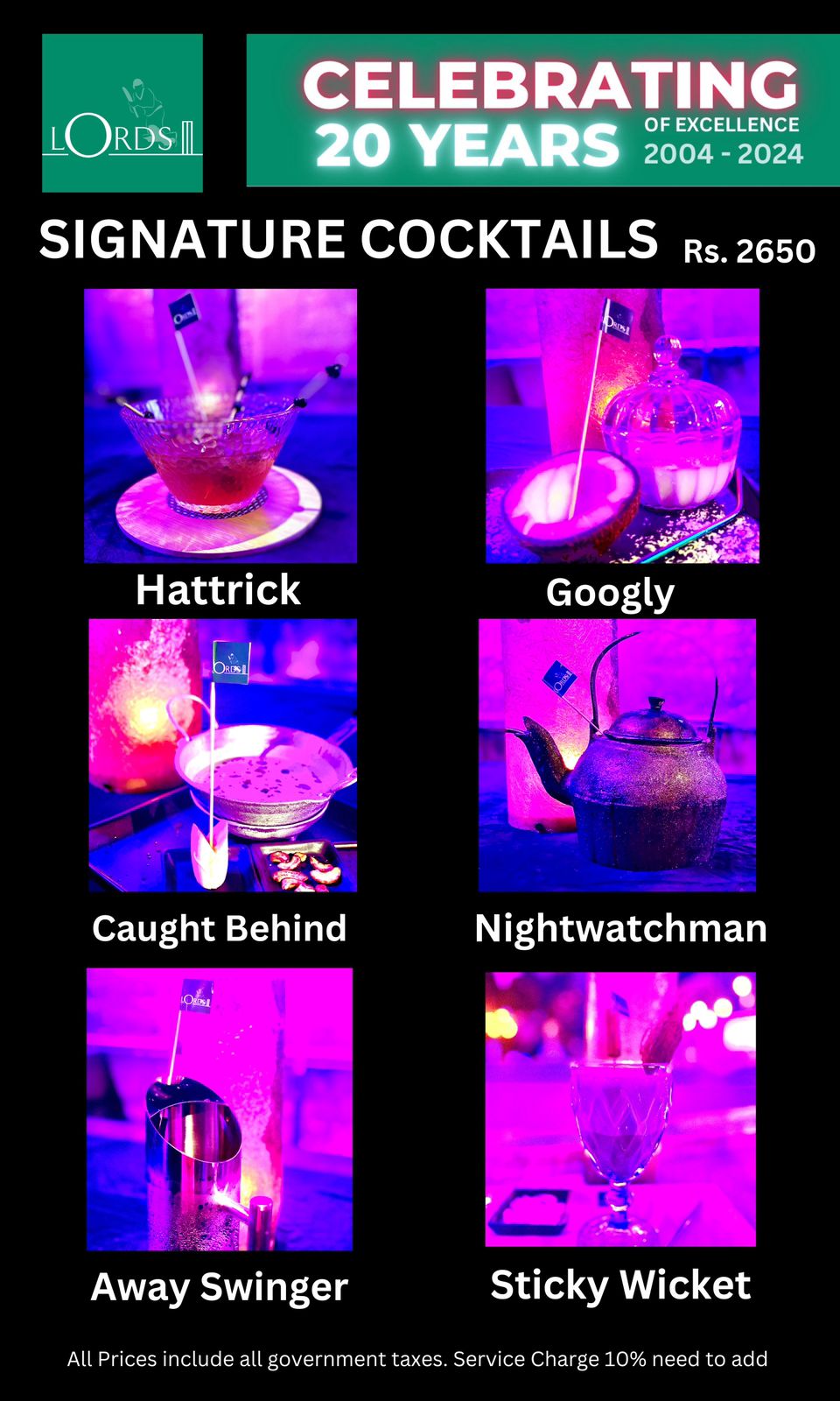 Beverage Menu – Lords Restaurant