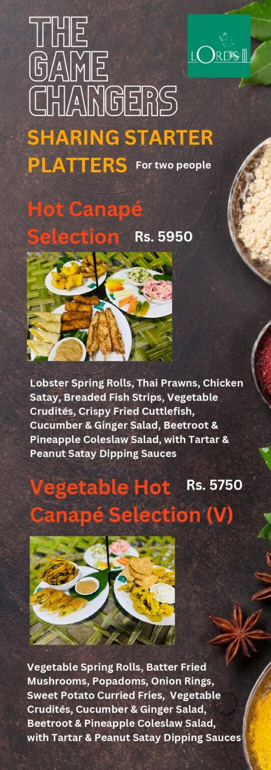 Dinner Menu – Lords Restaurant