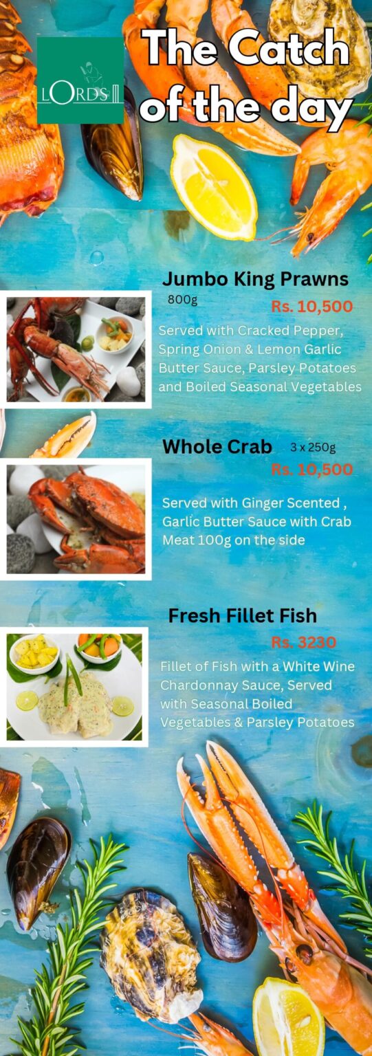 Dinner Menu – Lords Restaurant
