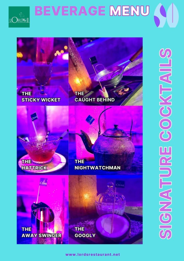 Beverage Menu – Lords Restaurant